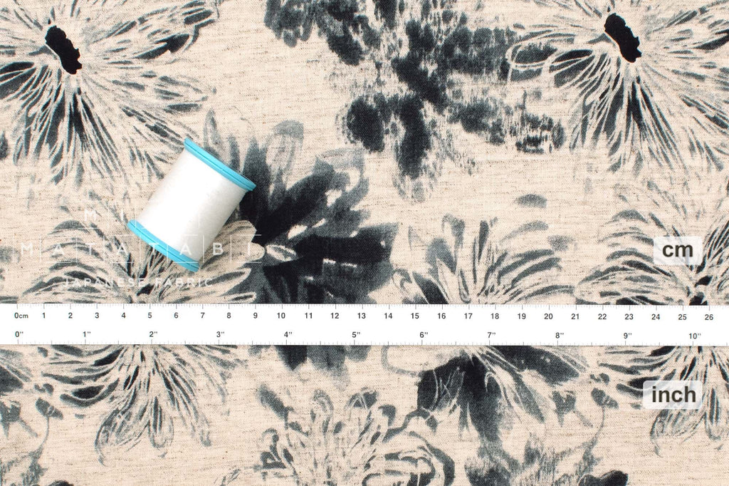 Iris - charcoal – Miss Matatabi Japanese Fabric