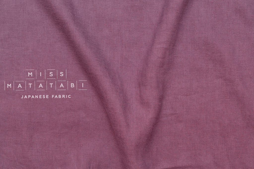 100% brushed linen - mauve – Miss Matatabi Japanese Fabric