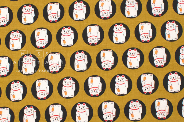 Maneki Neko B Miss Matatabi Japanese Fabric